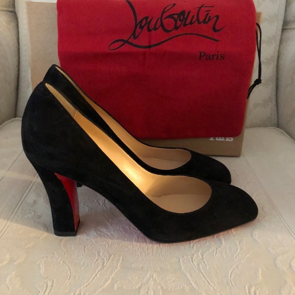 Christian Louboutin | Shoes | Christian Louboutin Viva 85 Suede Black ...